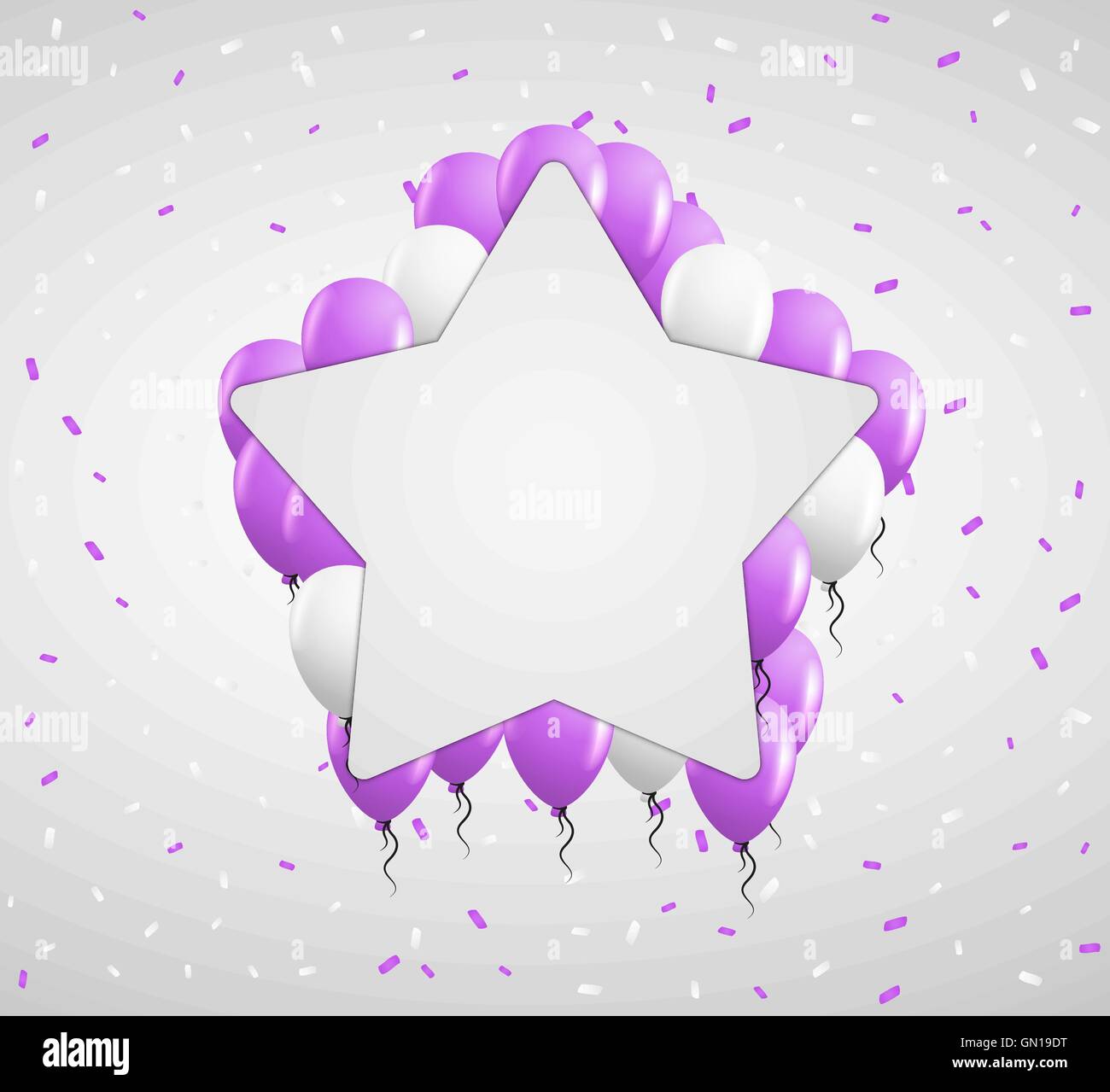 star badge and violet balloons Stock Vector Image & Art - Alamy