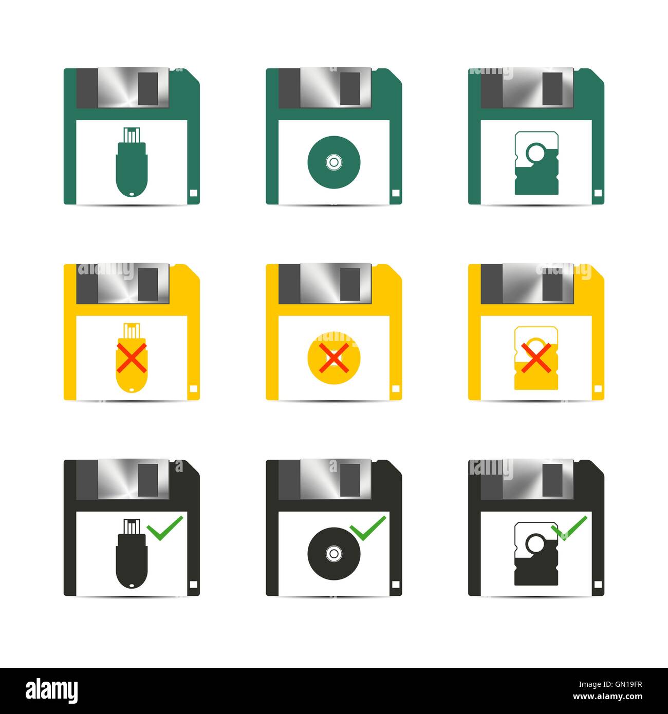 Icons save, vector illustration Stock Vector Image & Art - Alamy