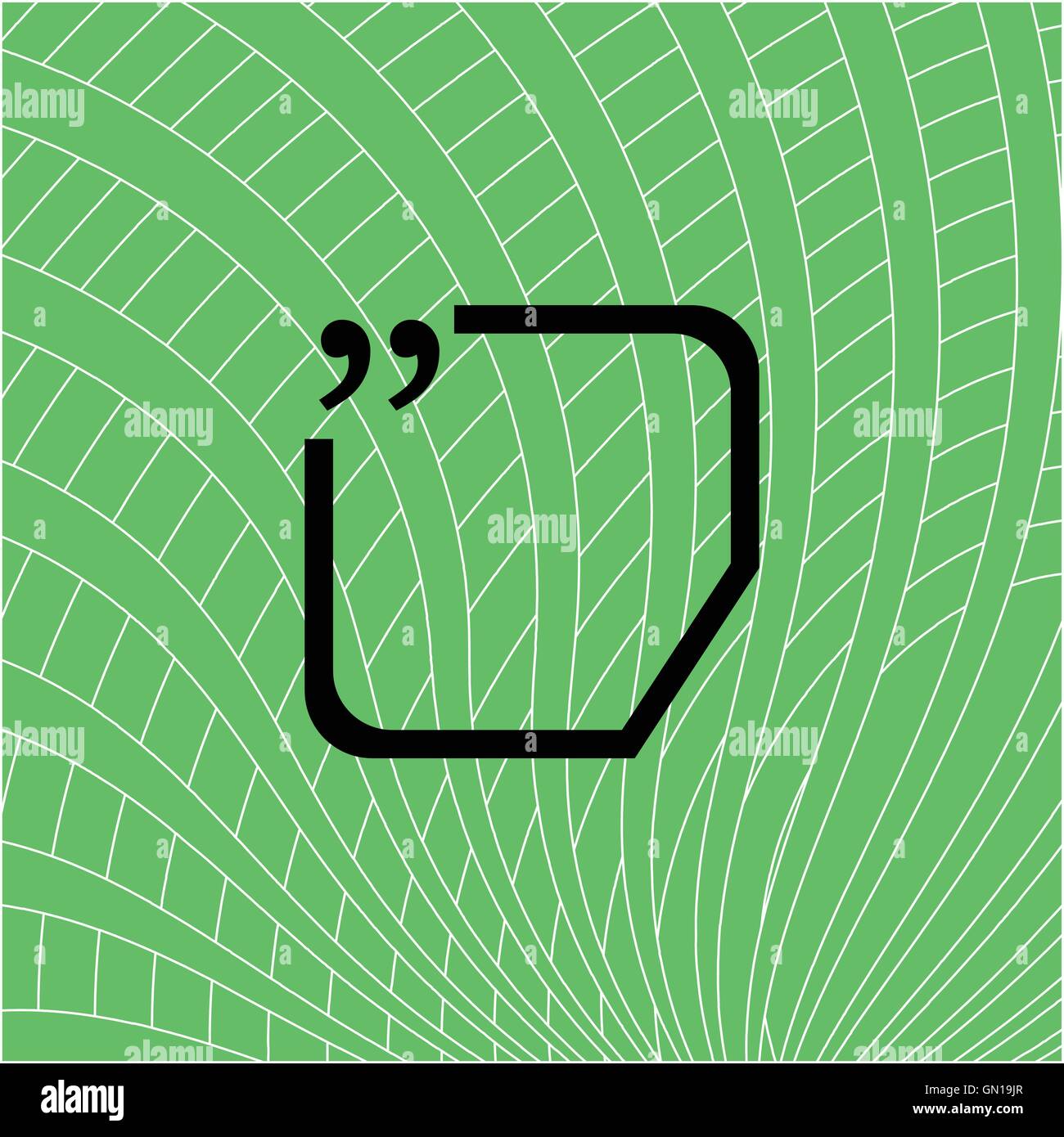 vector quotation marks with thin line speech bubble. concept of ...