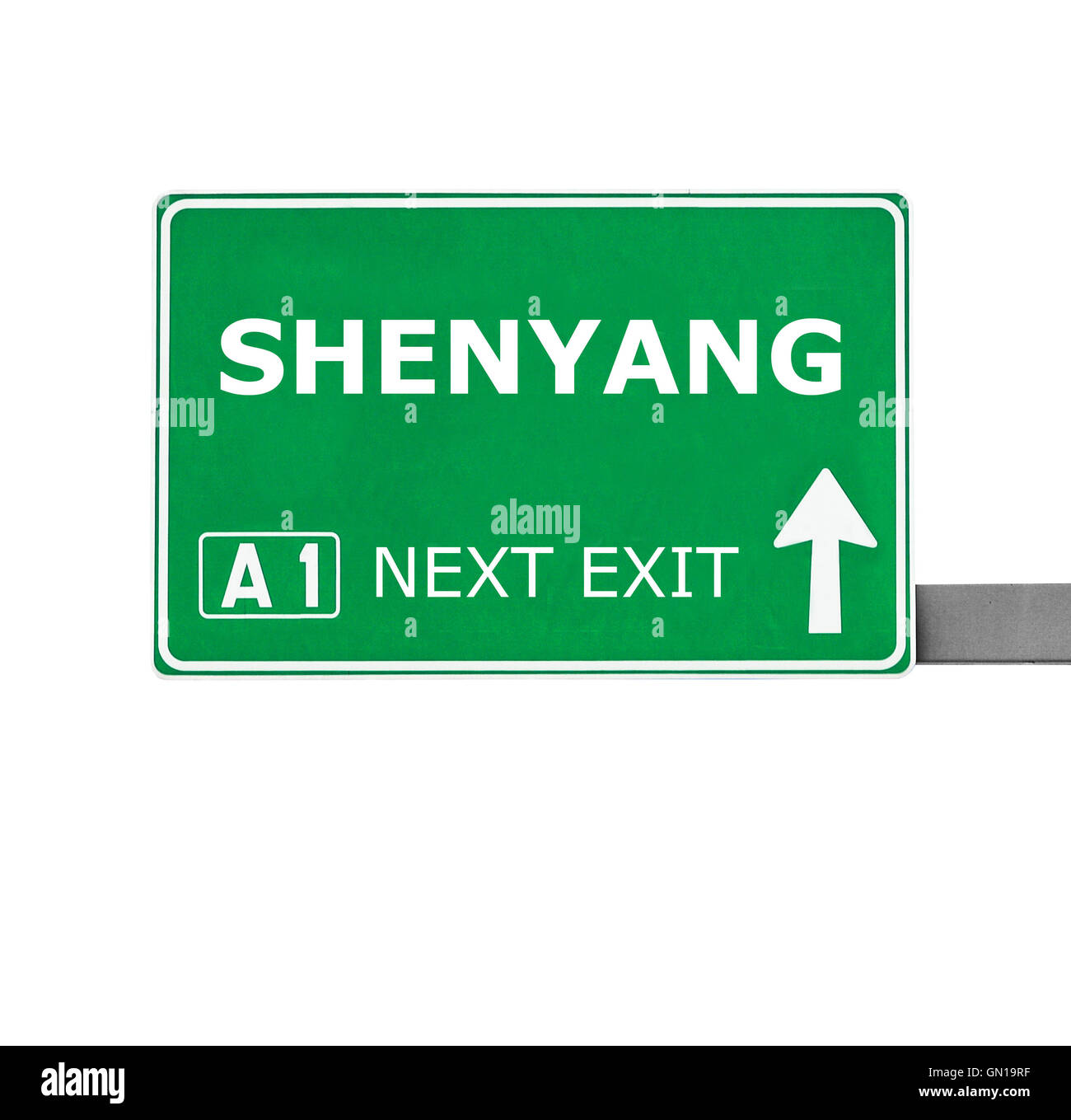 SHENYANG road sign isolated on white Stock Photo - Alamy