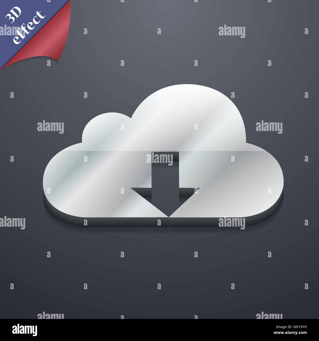 Backup icon symbol. 3D style. Trendy, modern design with space for your ...