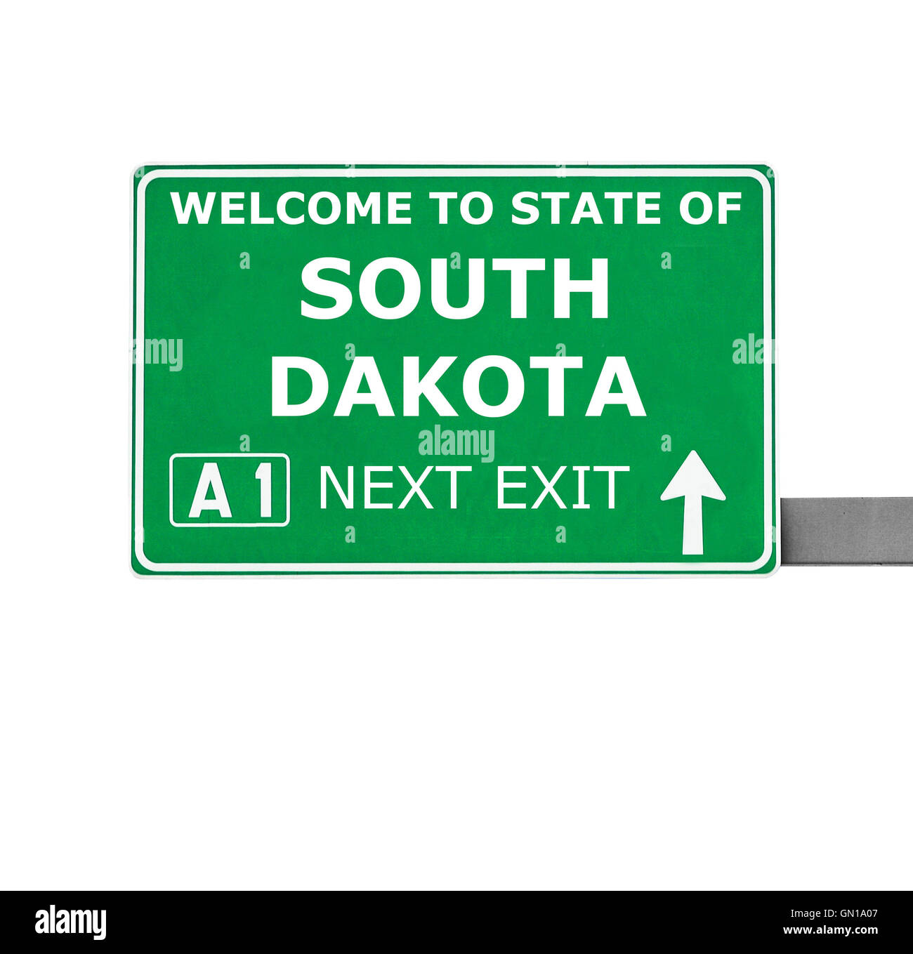 SOUTH DAKOTA road sign isolated on white Stock Photo - Alamy