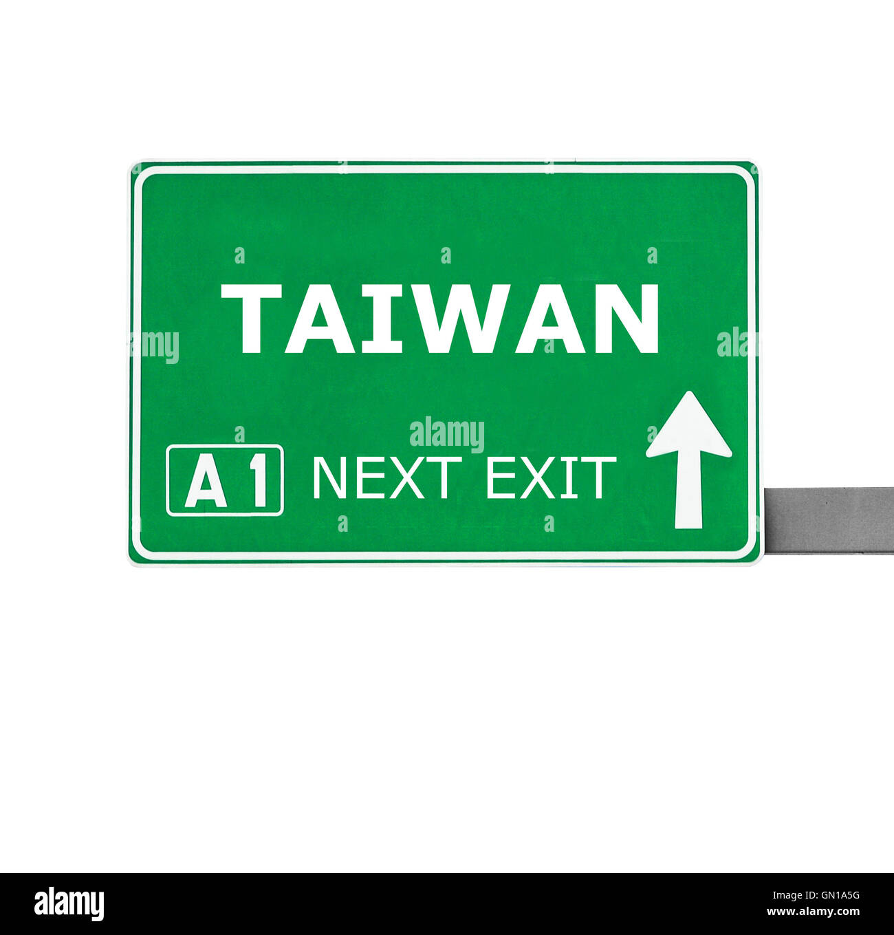 TAIWAN road sign isolated on white Stock Photo - Alamy