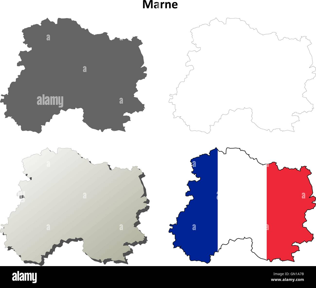 Map of marne Stock Vector Images - Alamy