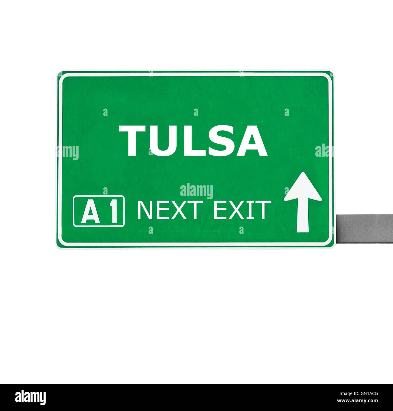 TULSA road sign isolated on white Stock Photo - Alamy
