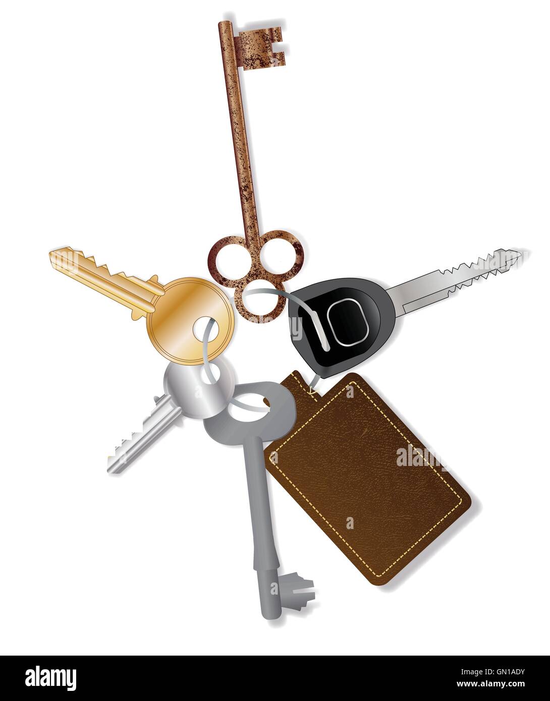 Key Collection With Fob Stock Vector Image & Art - Alamy