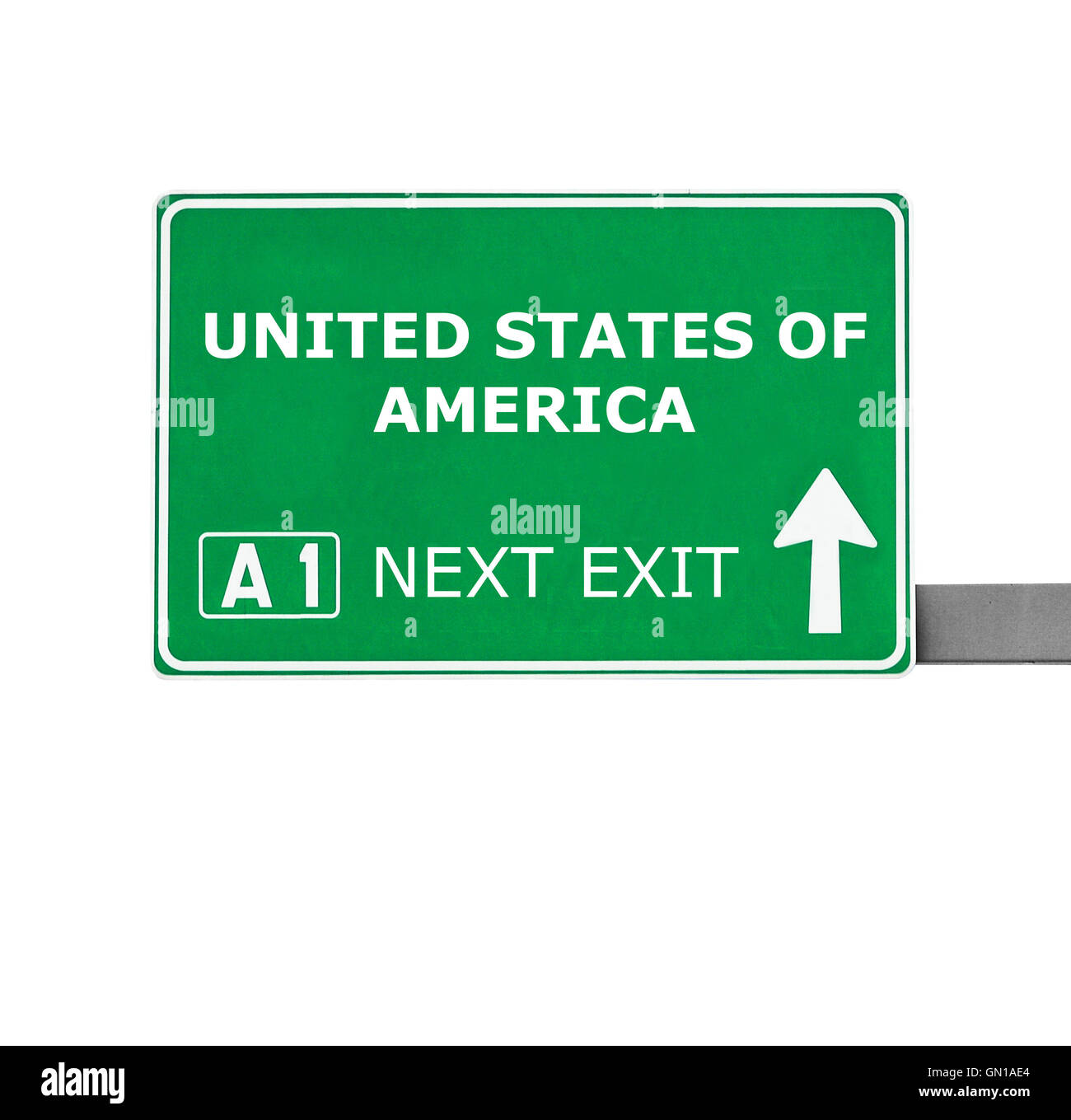 UNITED STATES OF AMERICA road sign isolated on white Stock Photo - Alamy