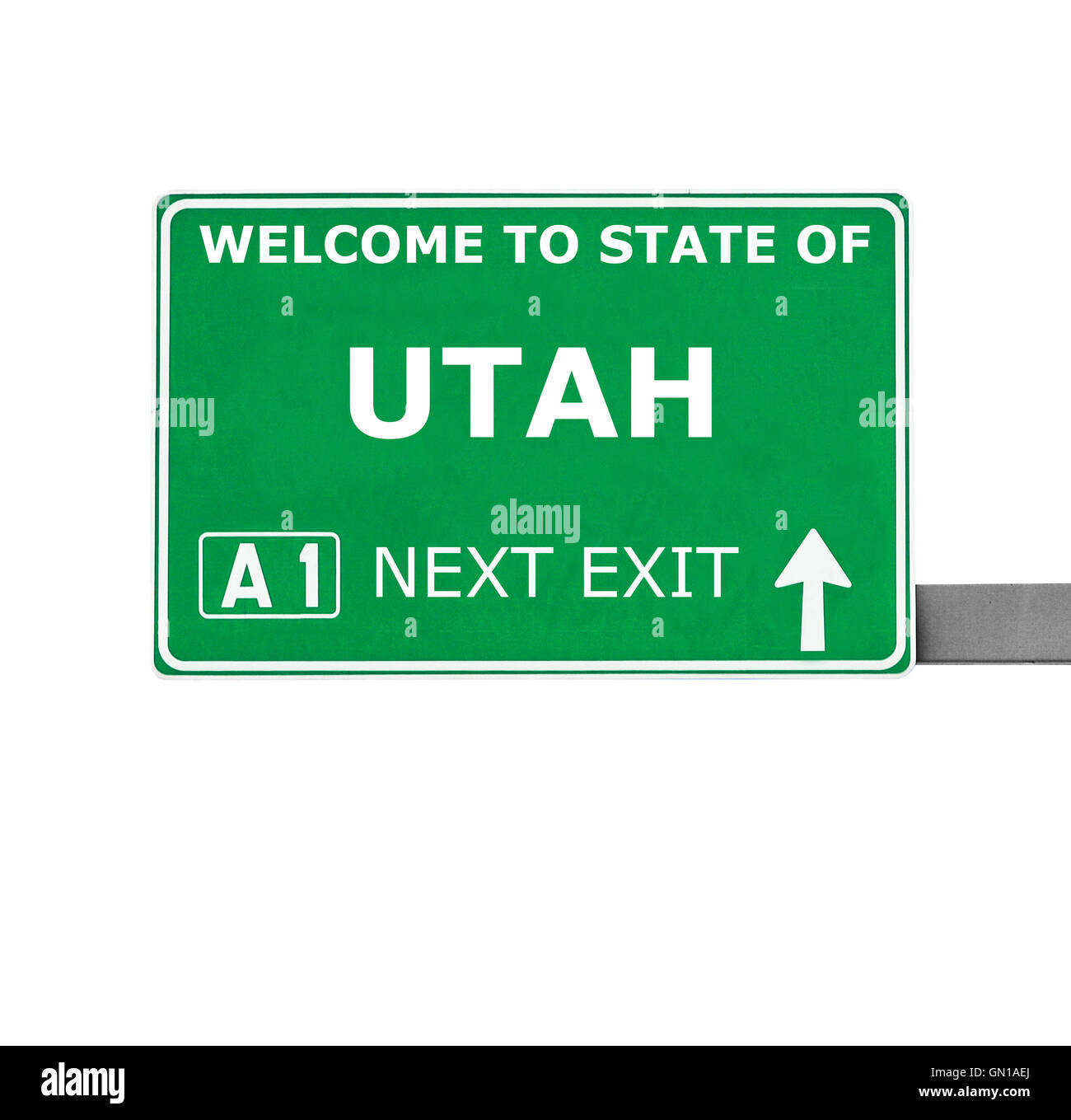 UTAH road sign isolated on white Stock Photo - Alamy