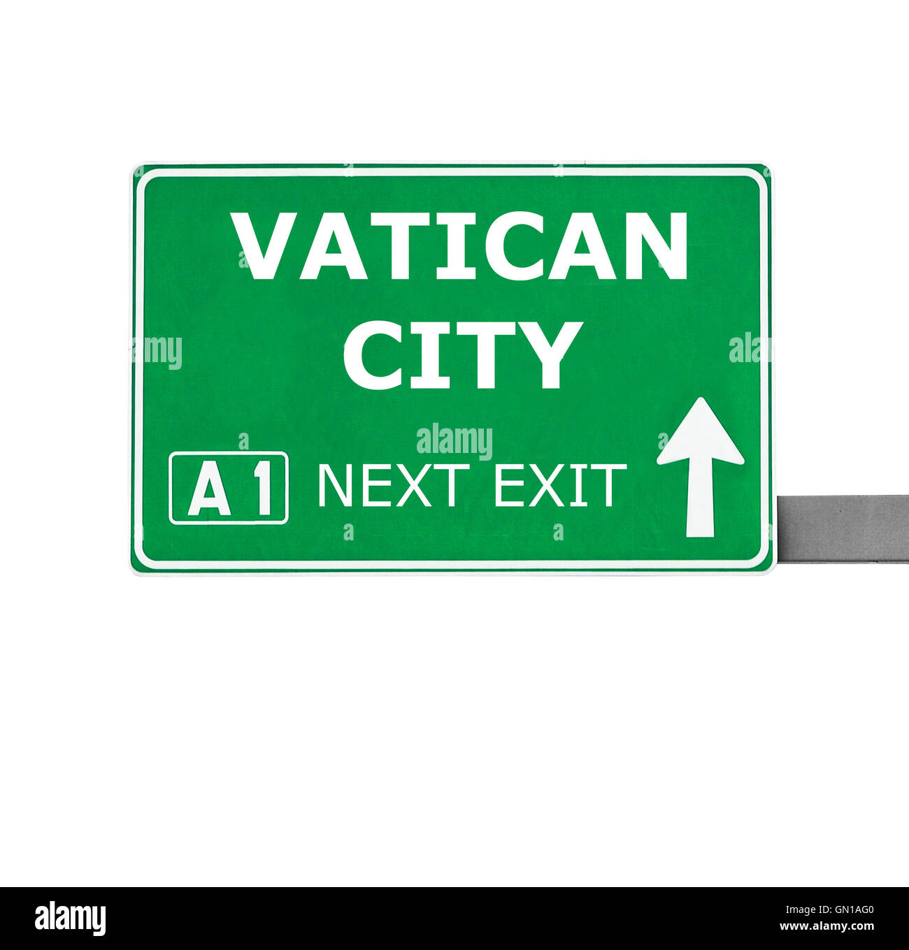 VATICAN CITY road sign isolated on white Stock Photo - Alamy