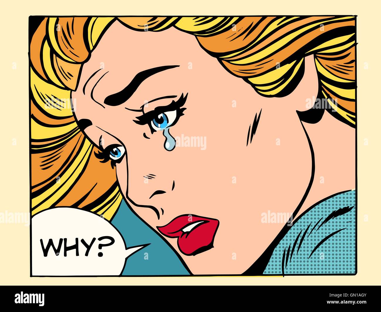 Why girl crying Stock Vector Image & Art - Alamy