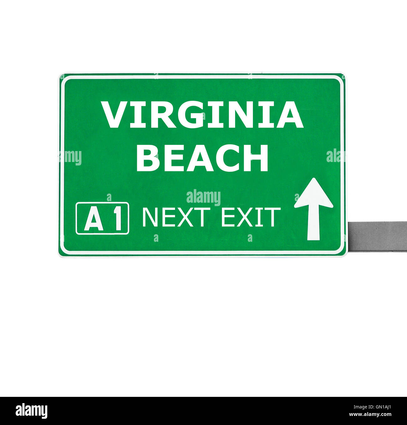VIRGINIA BEACH road sign isolated on white Stock Photo - Alamy