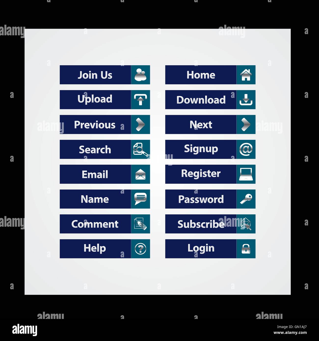 Web Design buttons Theme Stock Vector Image & Art - Alamy