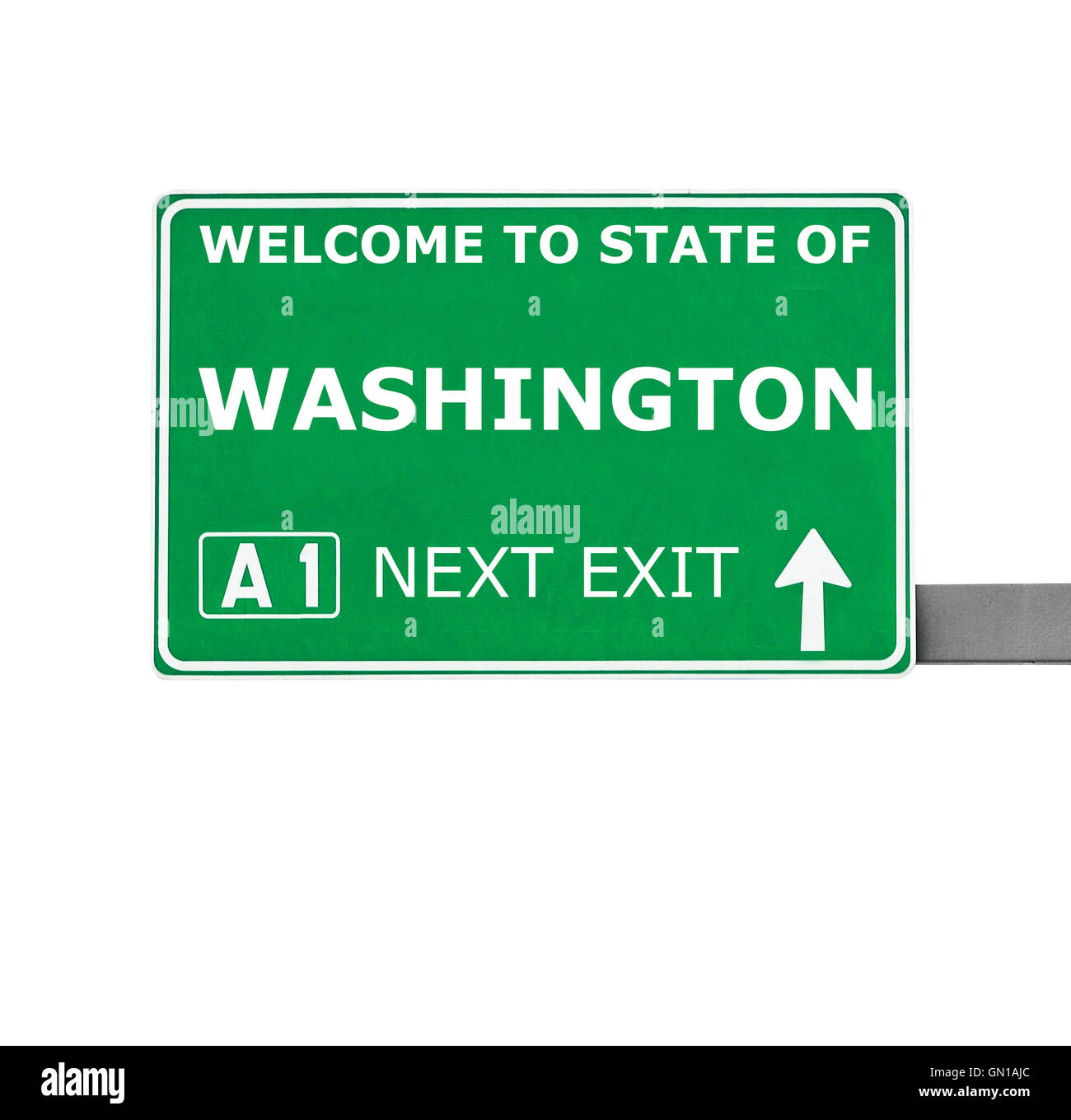 WASHINGTON road sign isolated on white Stock Photo - Alamy