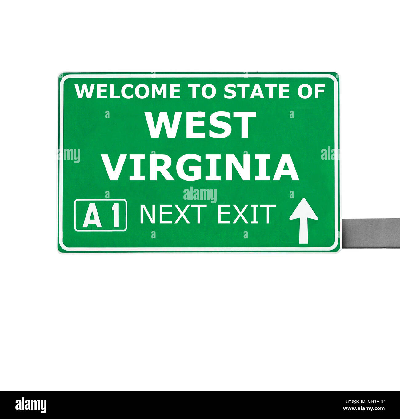 WEST VIRGINIA road sign isolated on white Stock Photo - Alamy