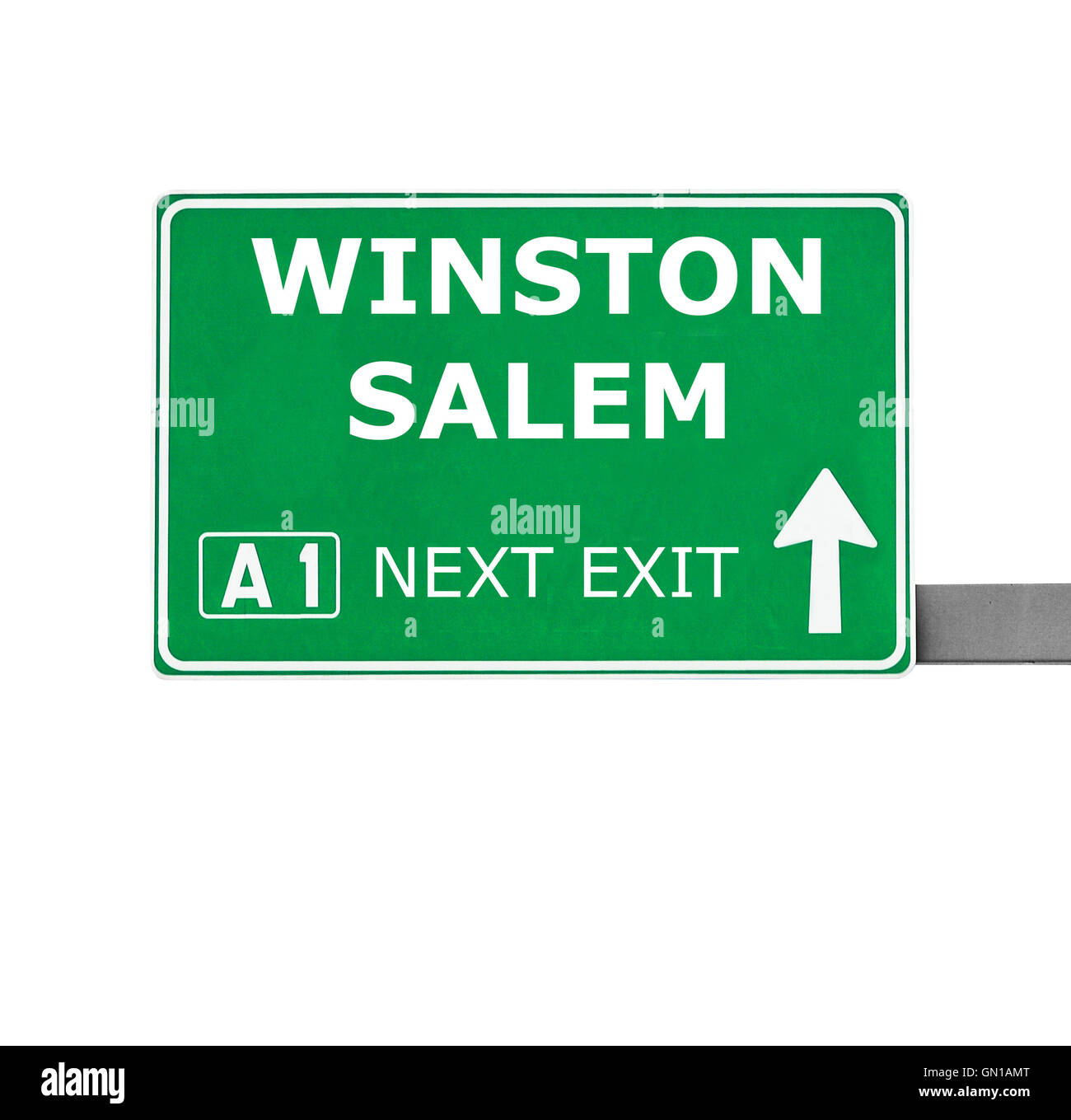 WINSTON SALEM road sign isolated on white Stock Photo - Alamy
