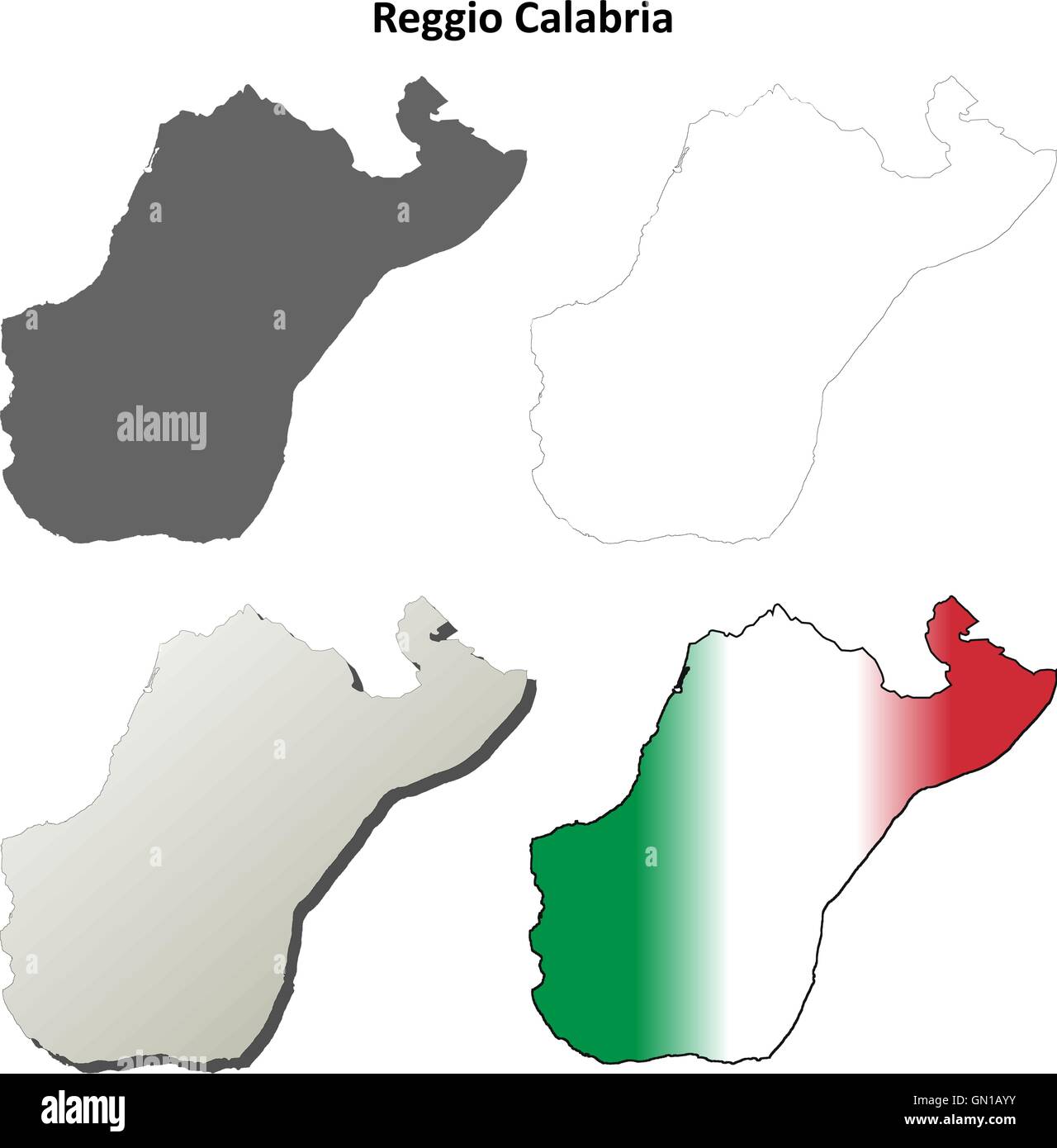 Calabria province map Stock Vector Images - Alamy