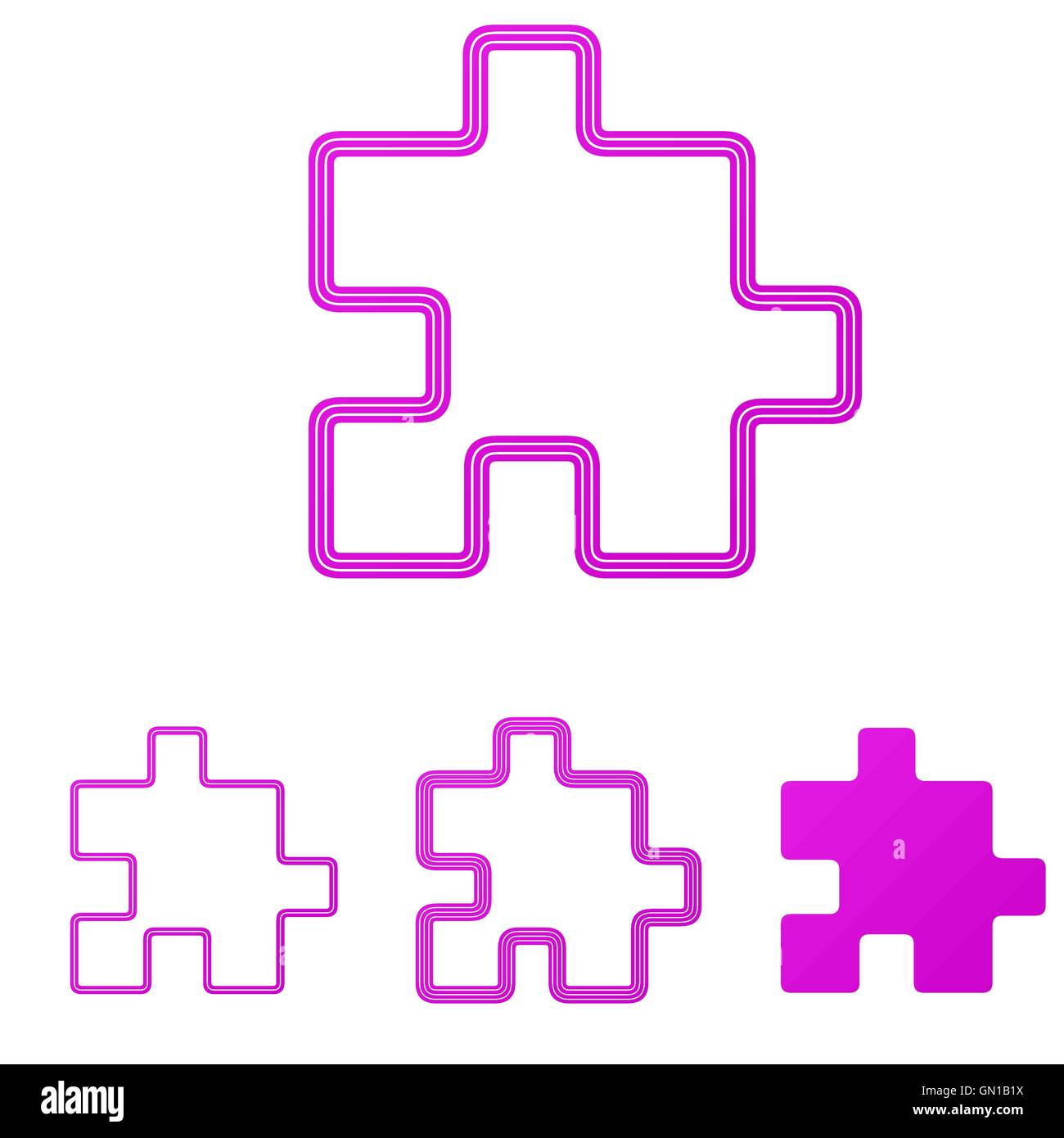 Geometric puzzle line on Stock Vector Images - Alamy