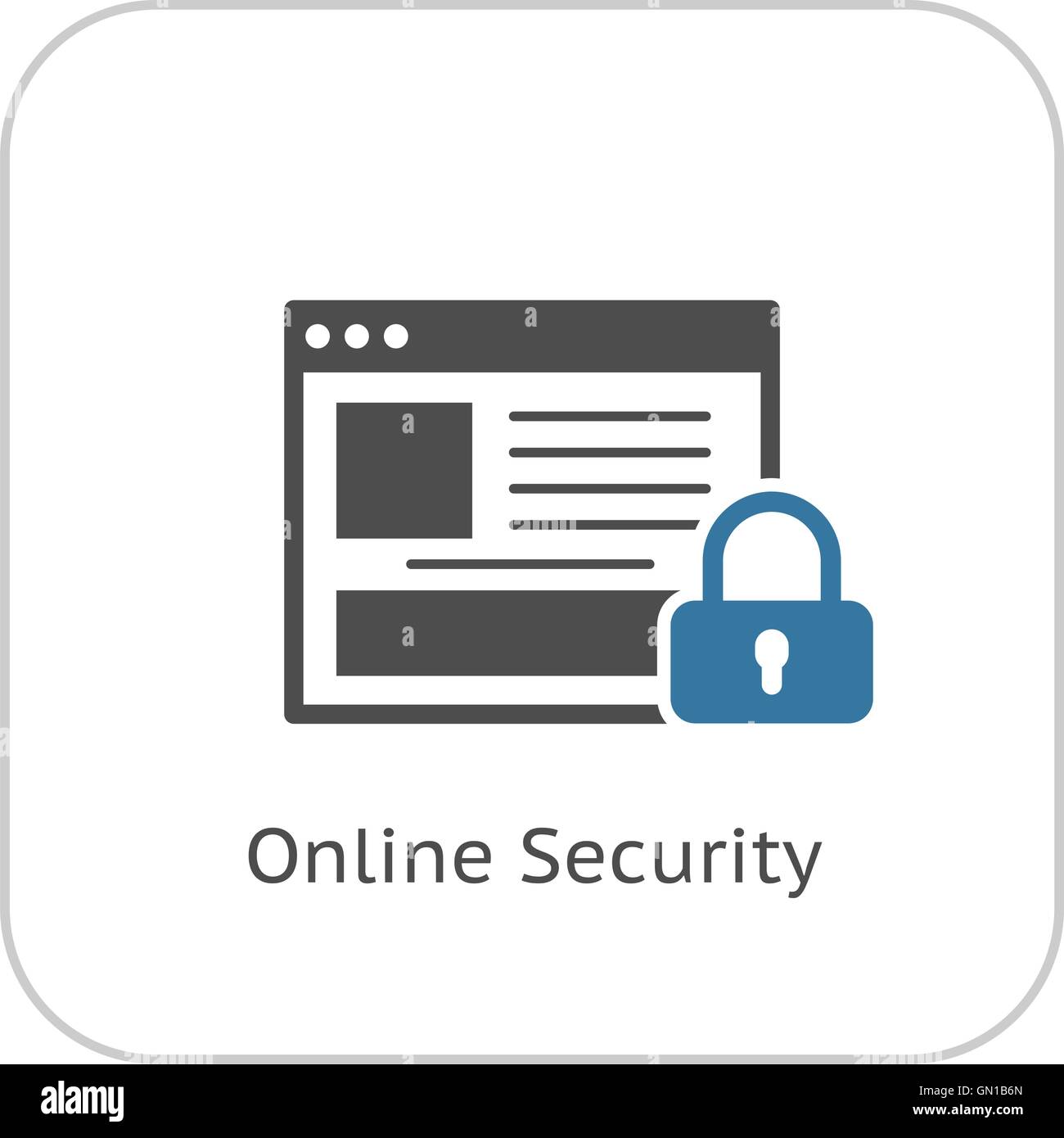 Online security icon hi-res stock photography and images - Alamy