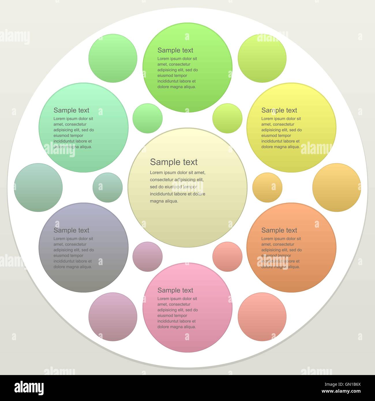 Six part business infographics template design Stock Vector Image & Art ...