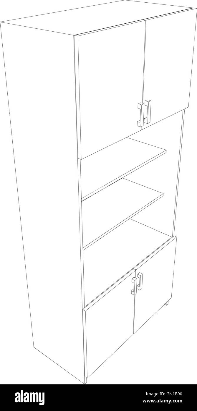 Illustration of cabinet Stock Vector Image & Art - Alamy