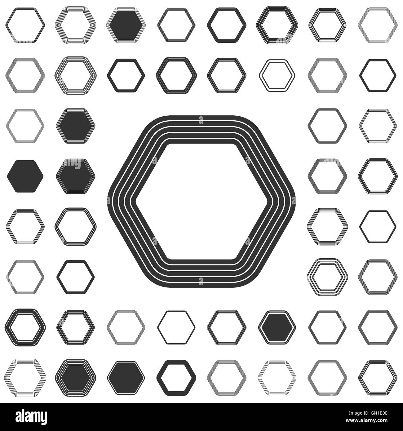 Hexagon logo hi-res stock photography and images - Alamy