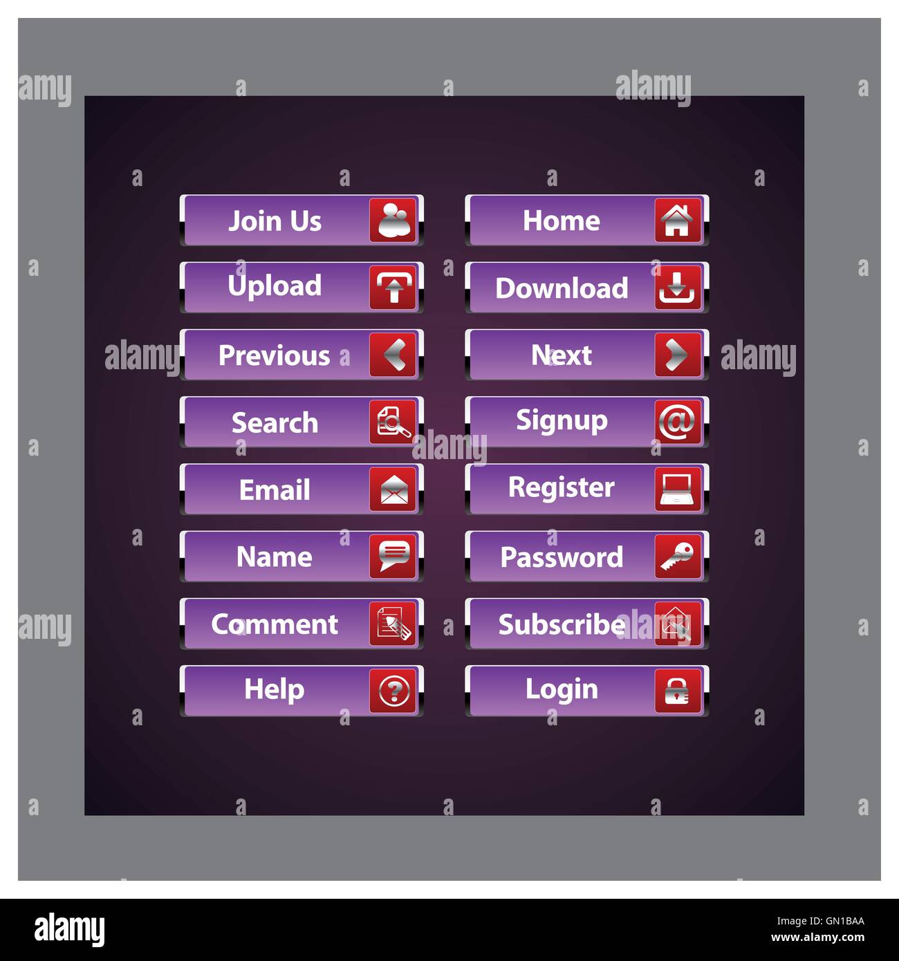 Web Design buttons Theme Stock Vector Image & Art - Alamy