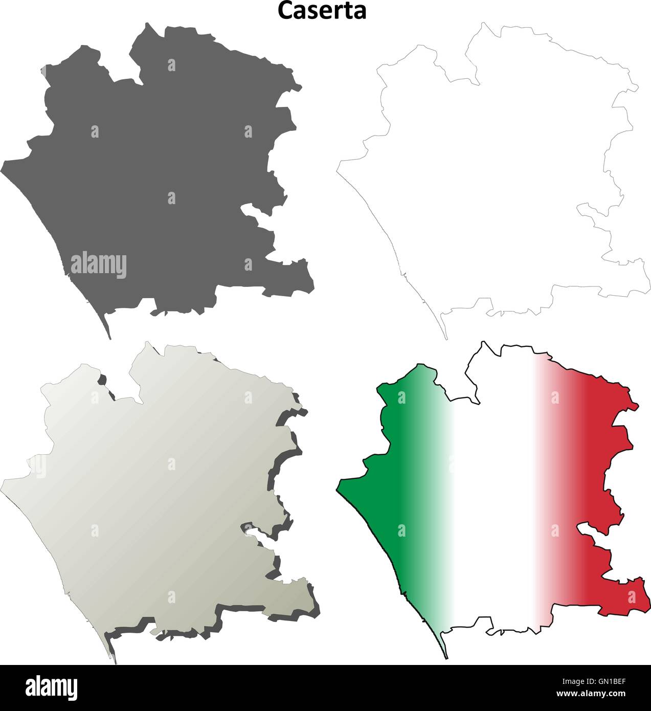 Caserta map vector hi-res stock photography and images - Alamy