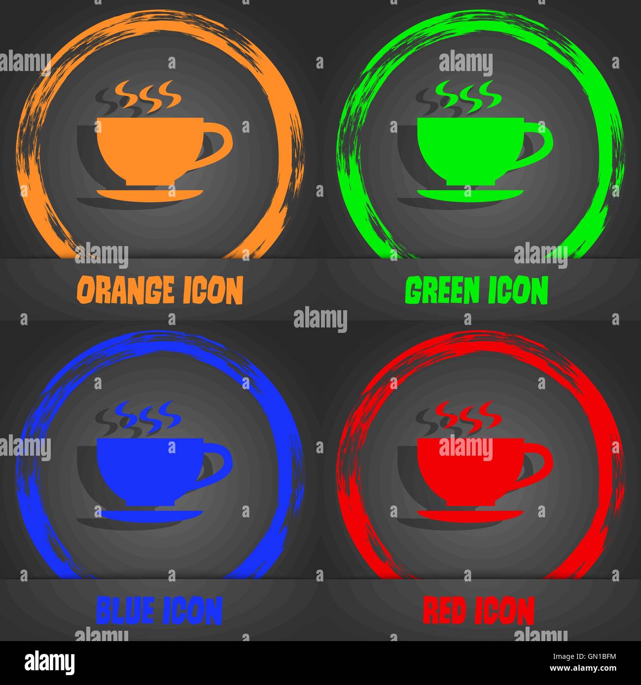 Orange hot cocoa drink Stock Vector Images - Alamy