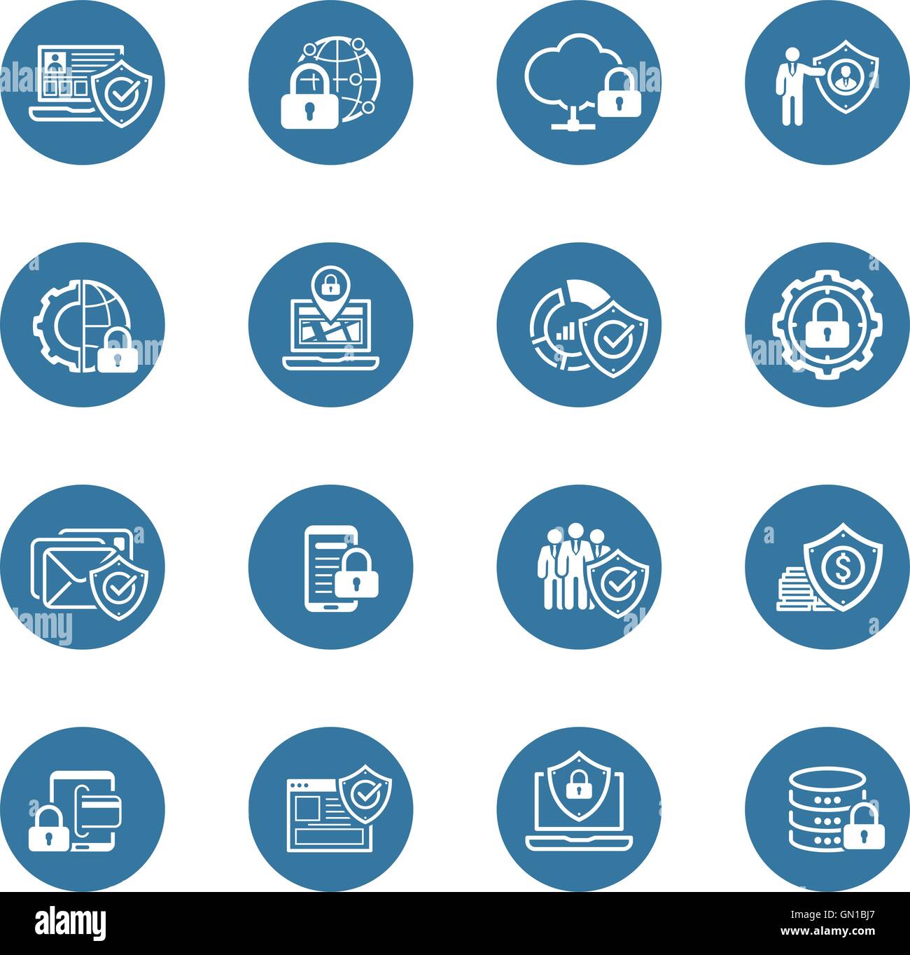 Computer padlock cloud shield Stock Vector Images - Alamy