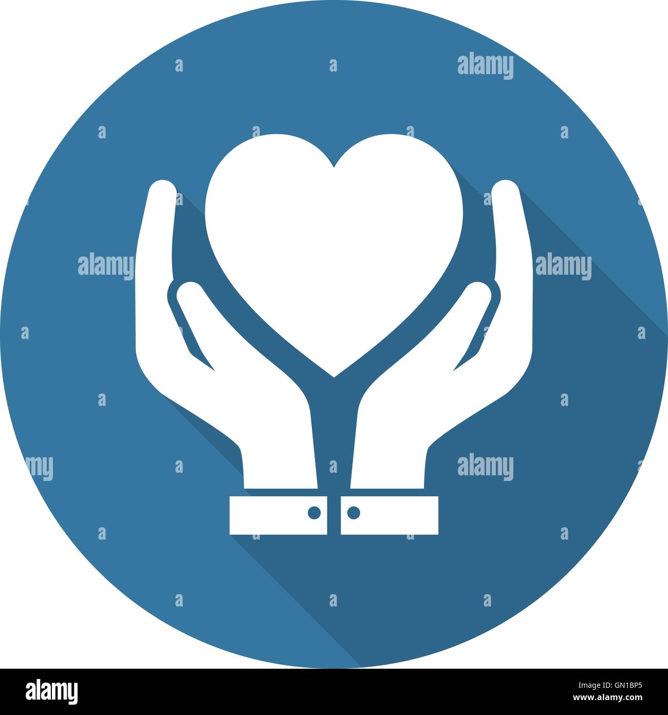 Heart Care Icon. Flat Design Stock Vector Image & Art - Alamy