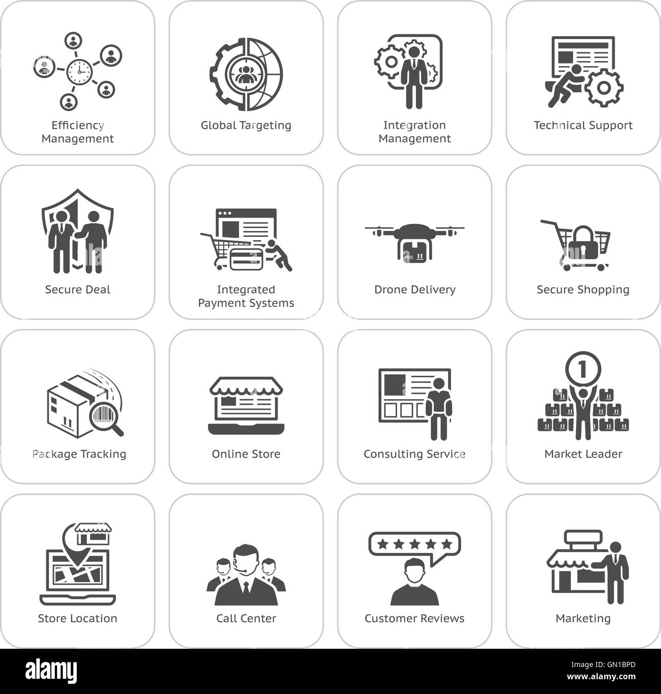 Business drone icons set Stock Vector Images - Alamy