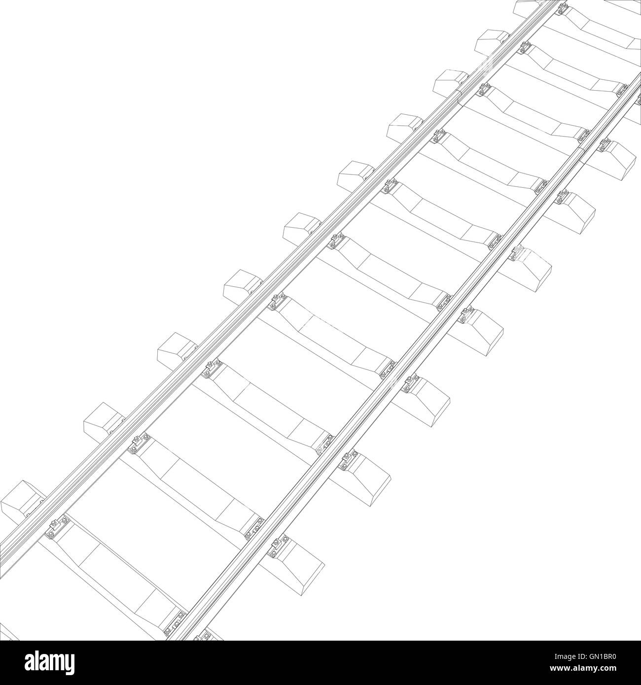 Railway on white Stock Vector Image & Art - Alamy