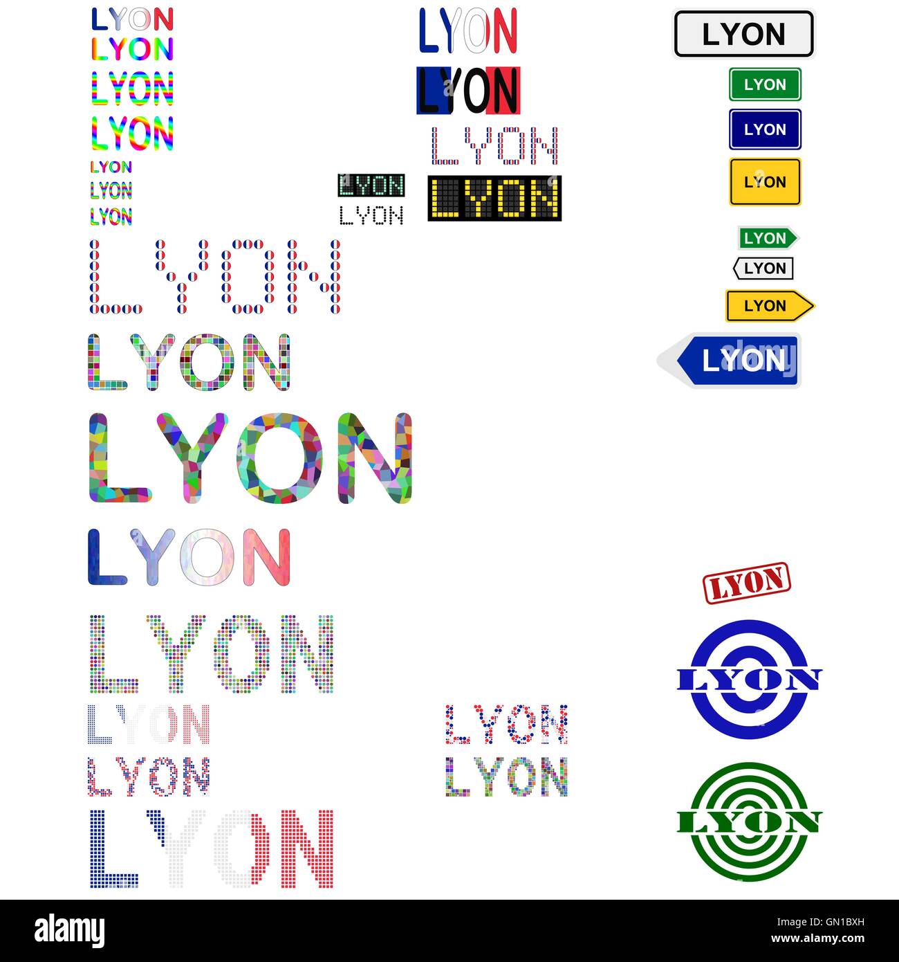 Lyon flag Stock Vector Images - Alamy