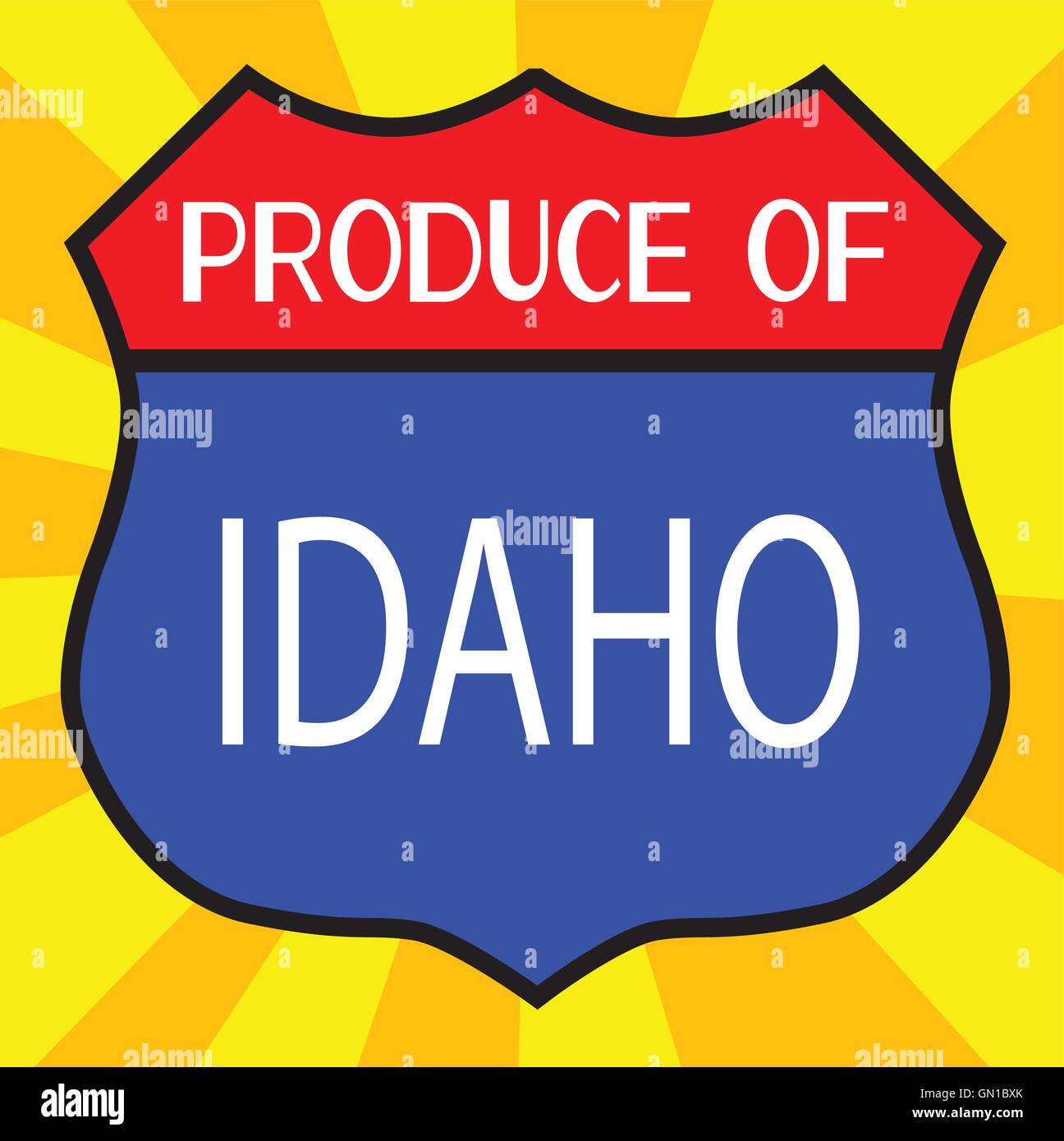 Idaho road sign Stock Vector Images - Alamy