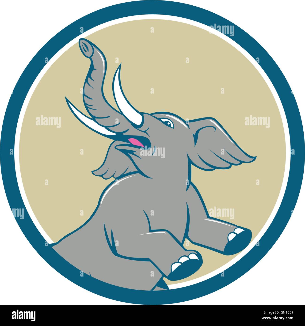 Elephant side Stock Vector Images - Alamy