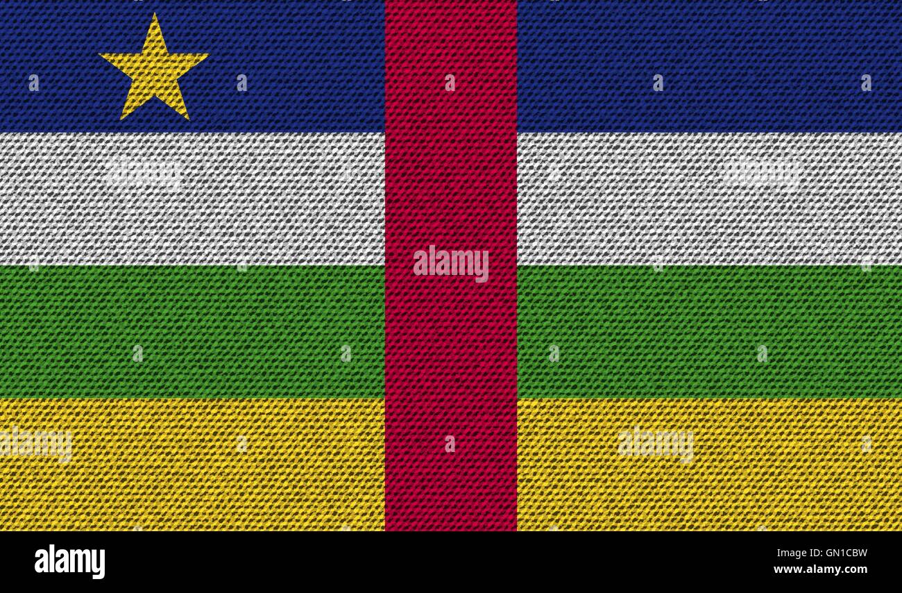 Flags Central African Republic on denim texture. Vector Stock Vector ...