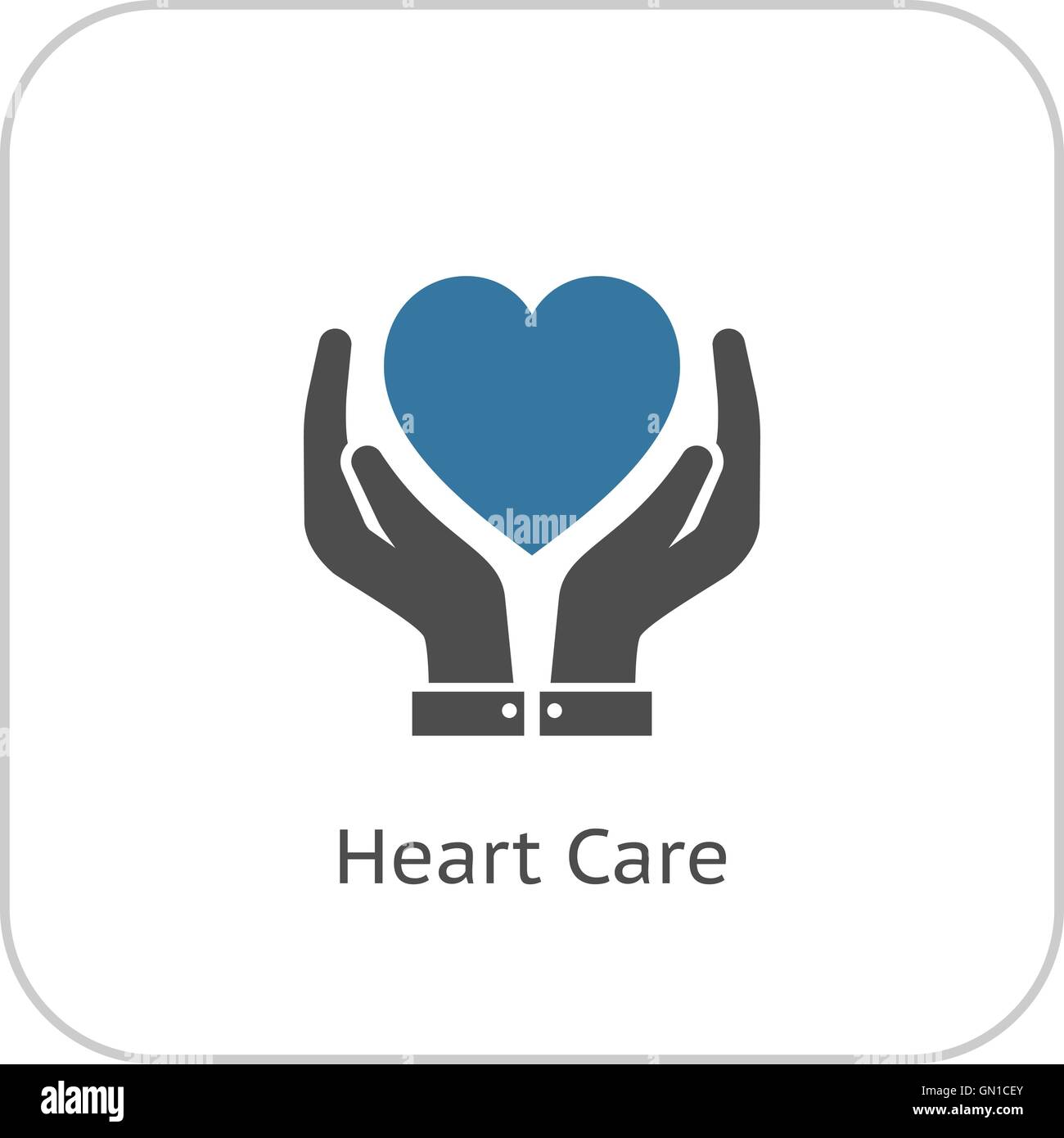 Heart Care Icon. Flat Design Stock Vector Image & Art - Alamy