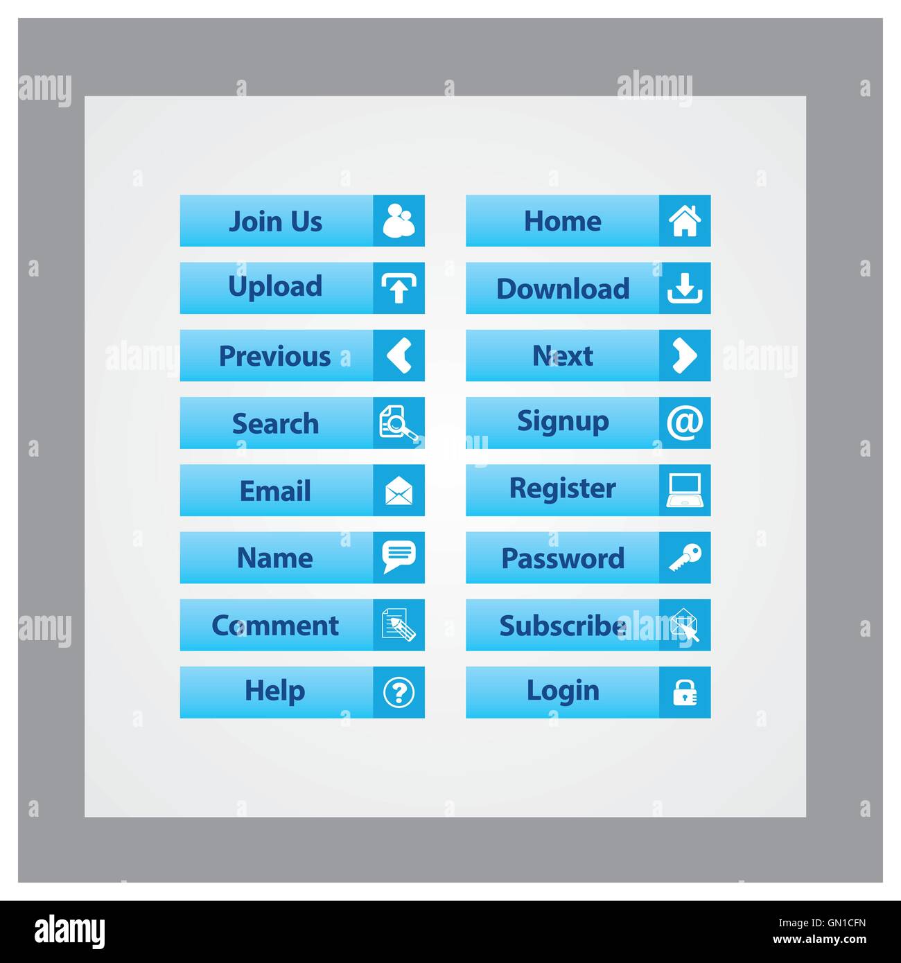 Web Design buttons Theme Stock Vector Image & Art - Alamy