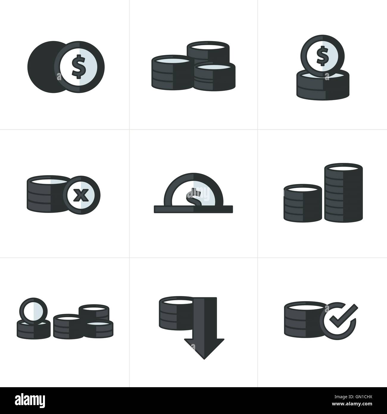 Market value icon black hi-res stock photography and images - Alamy