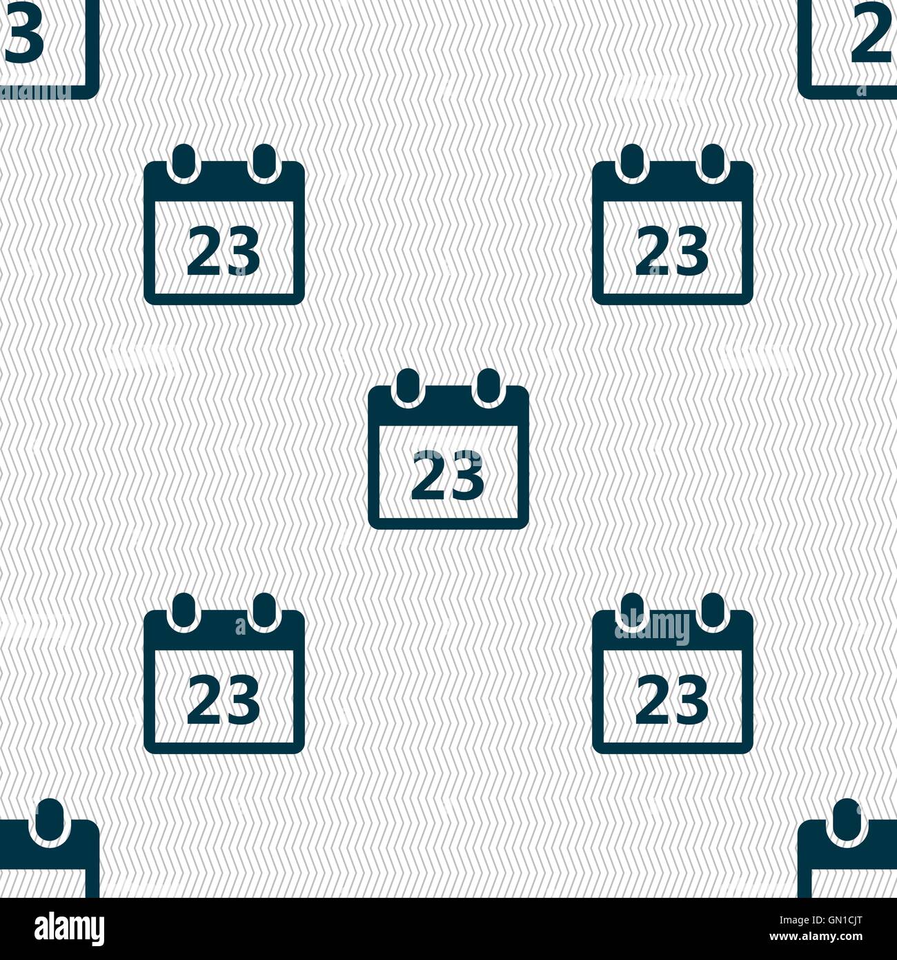 calendar page icon sign. Seamless pattern with geometric texture ...