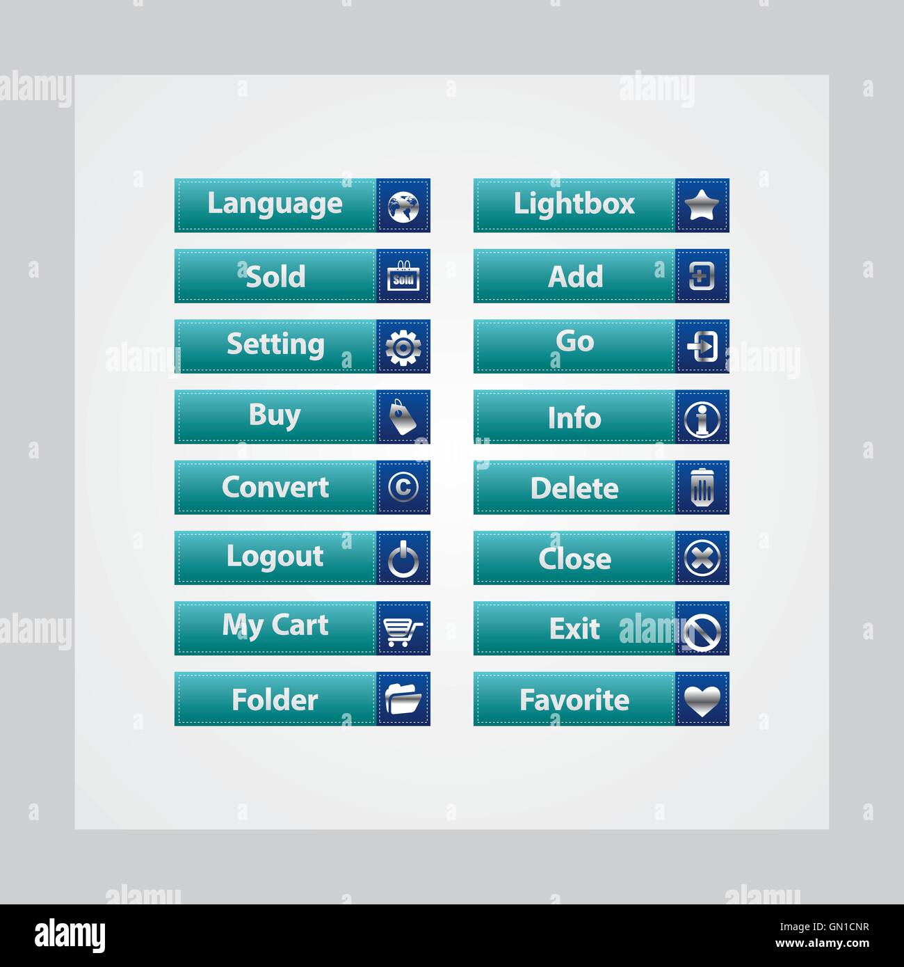 Web Design buttons Theme Stock Vector Image & Art - Alamy