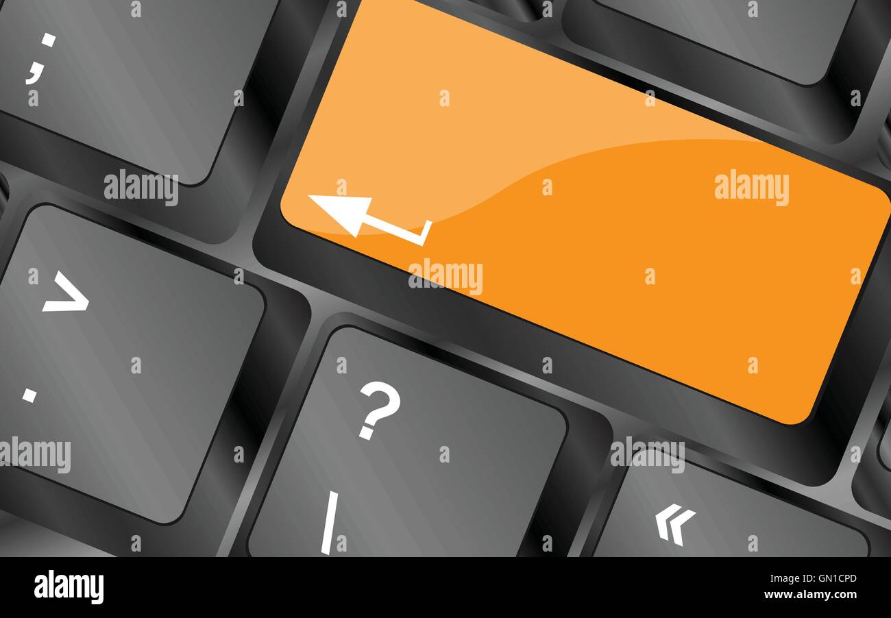 empty keyboard keys enter button, vector illustration Stock Vector ...