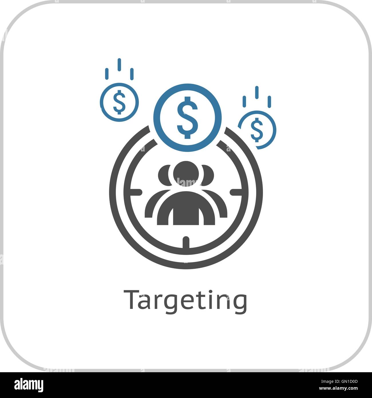 Targeting Icon. Flat Design Stock Vector Image & Art - Alamy