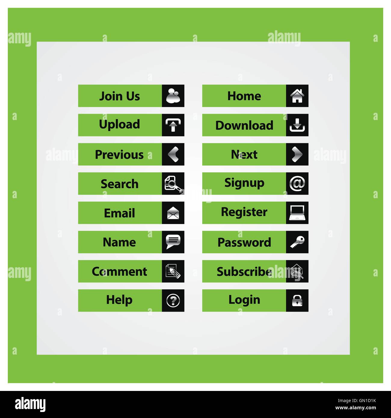 Web Design buttons Theme Stock Vector Image & Art - Alamy