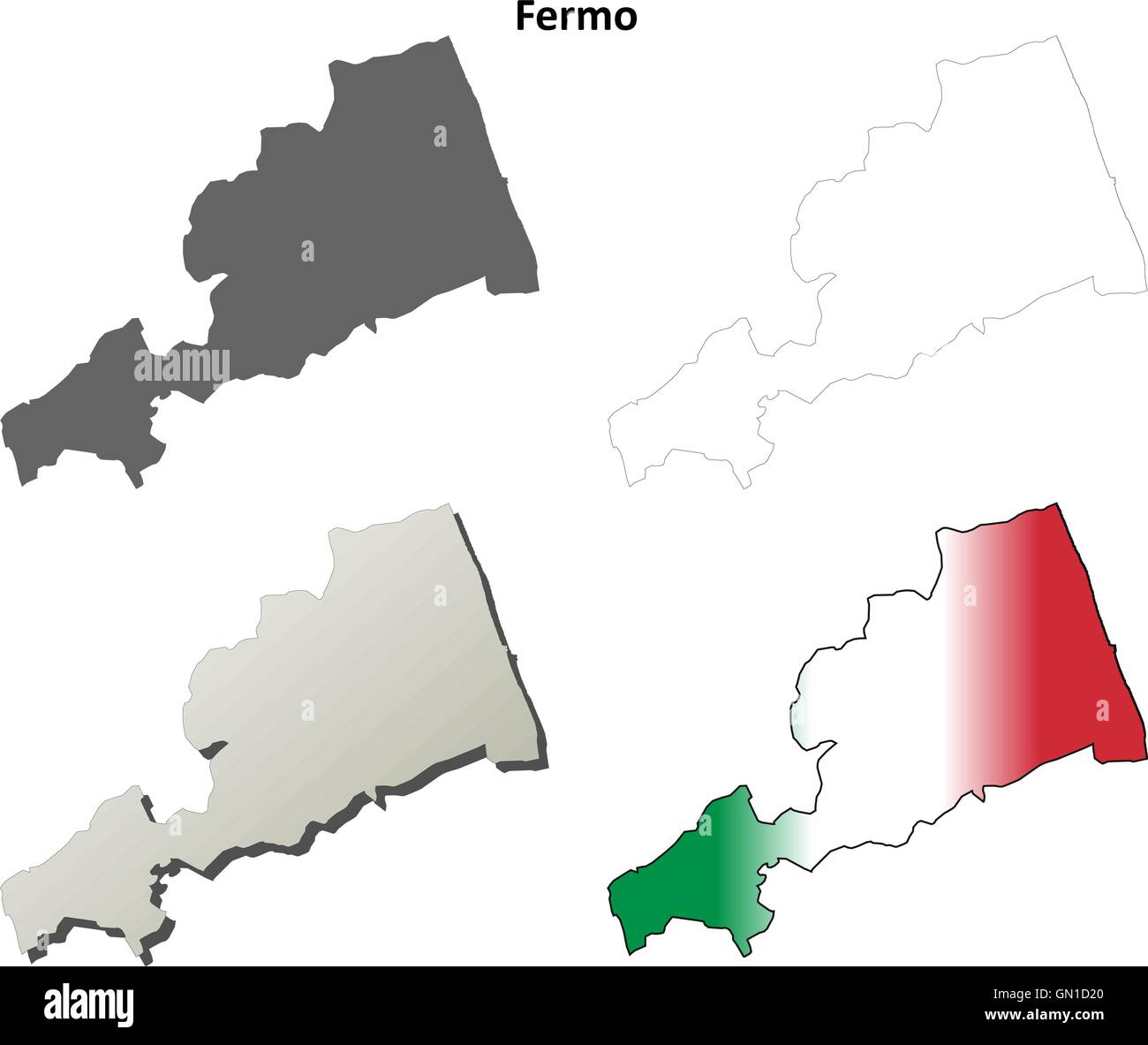 Fermo outline vector Stock Vector Images - Alamy