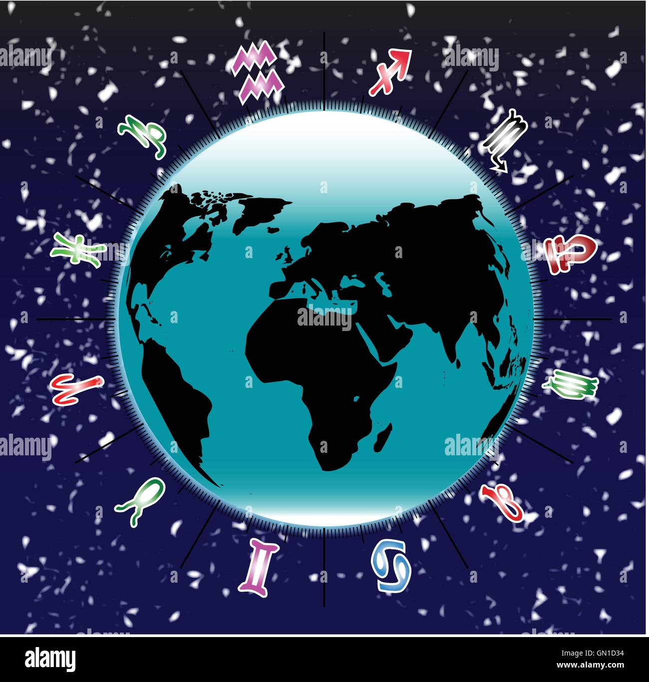 Zodiac chart hi-res stock photography and images - Alamy