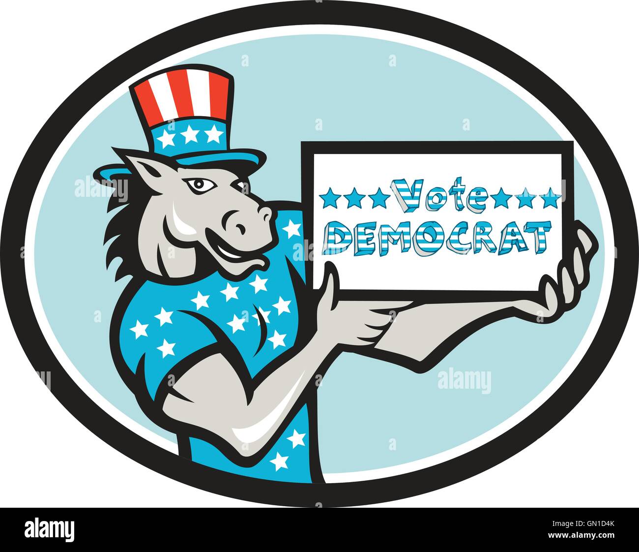 Usa political cartoon donkey Stock Vector Images - Alamy