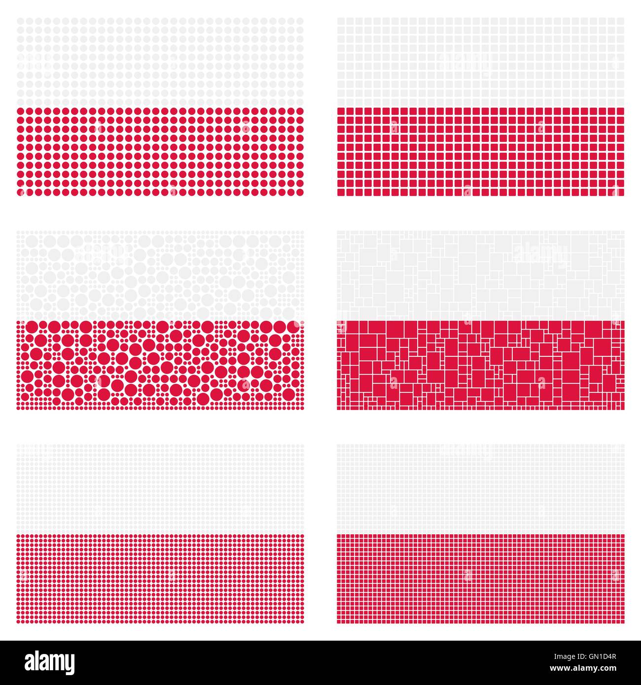 Mosaic Poland flag set Stock Vector Image & Art - Alamy