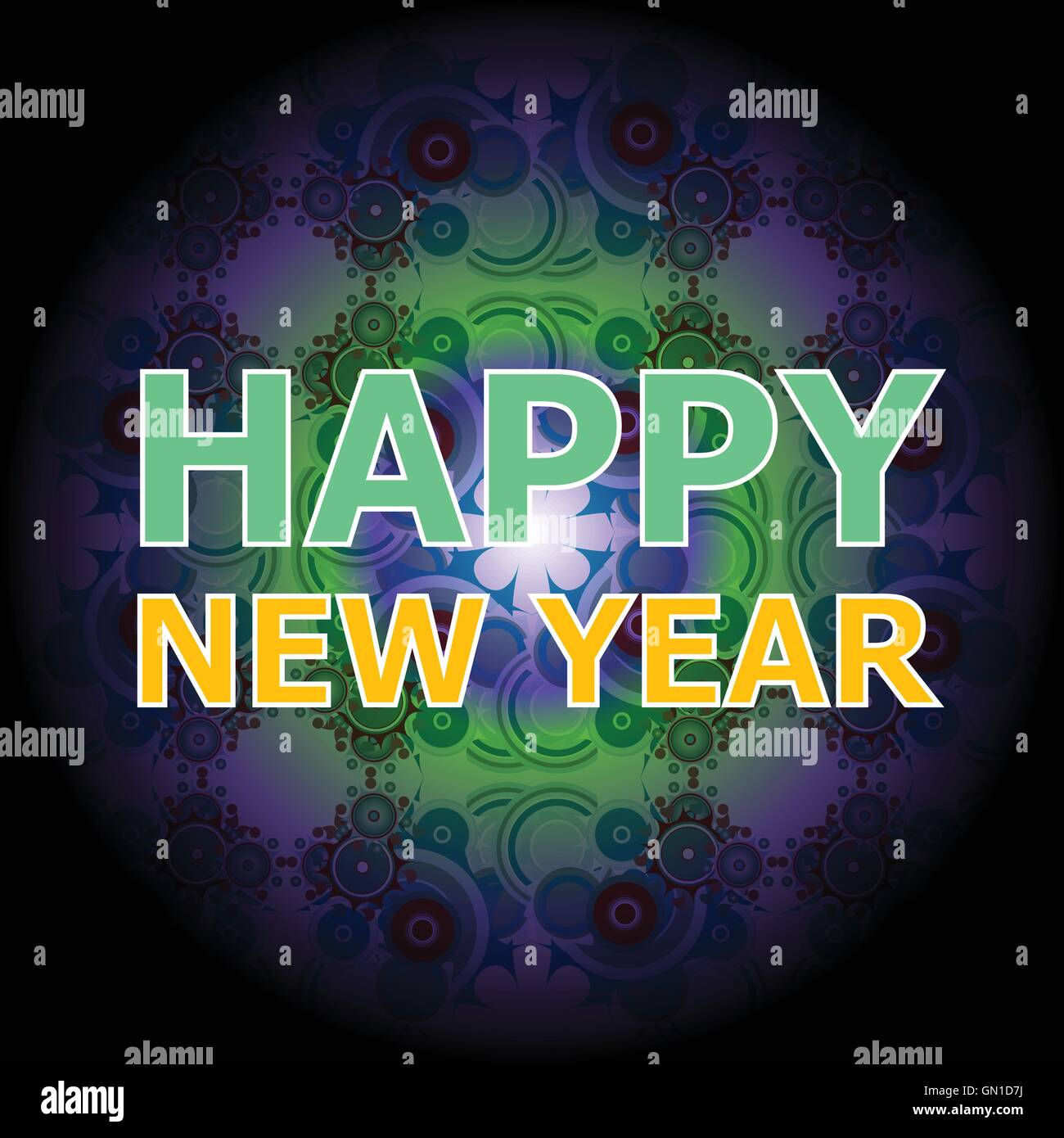 Beautiful text design of Happy New Year on abstract background. vector ...