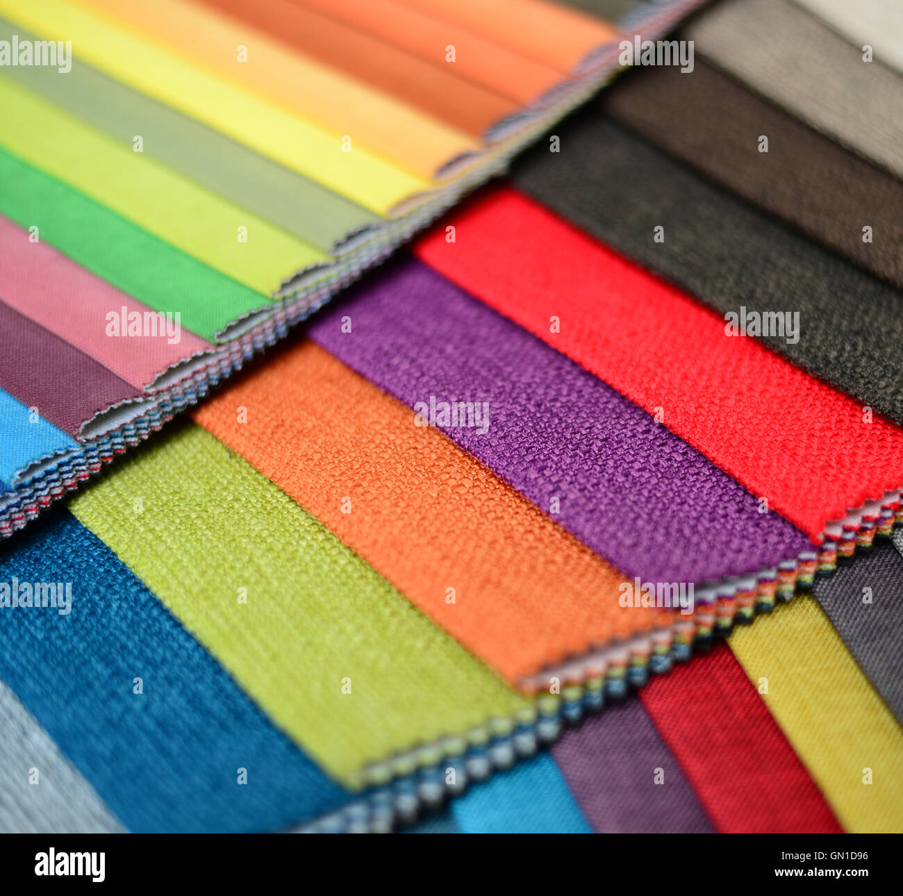 Group of multicolored fabrics Stock Photo - Alamy